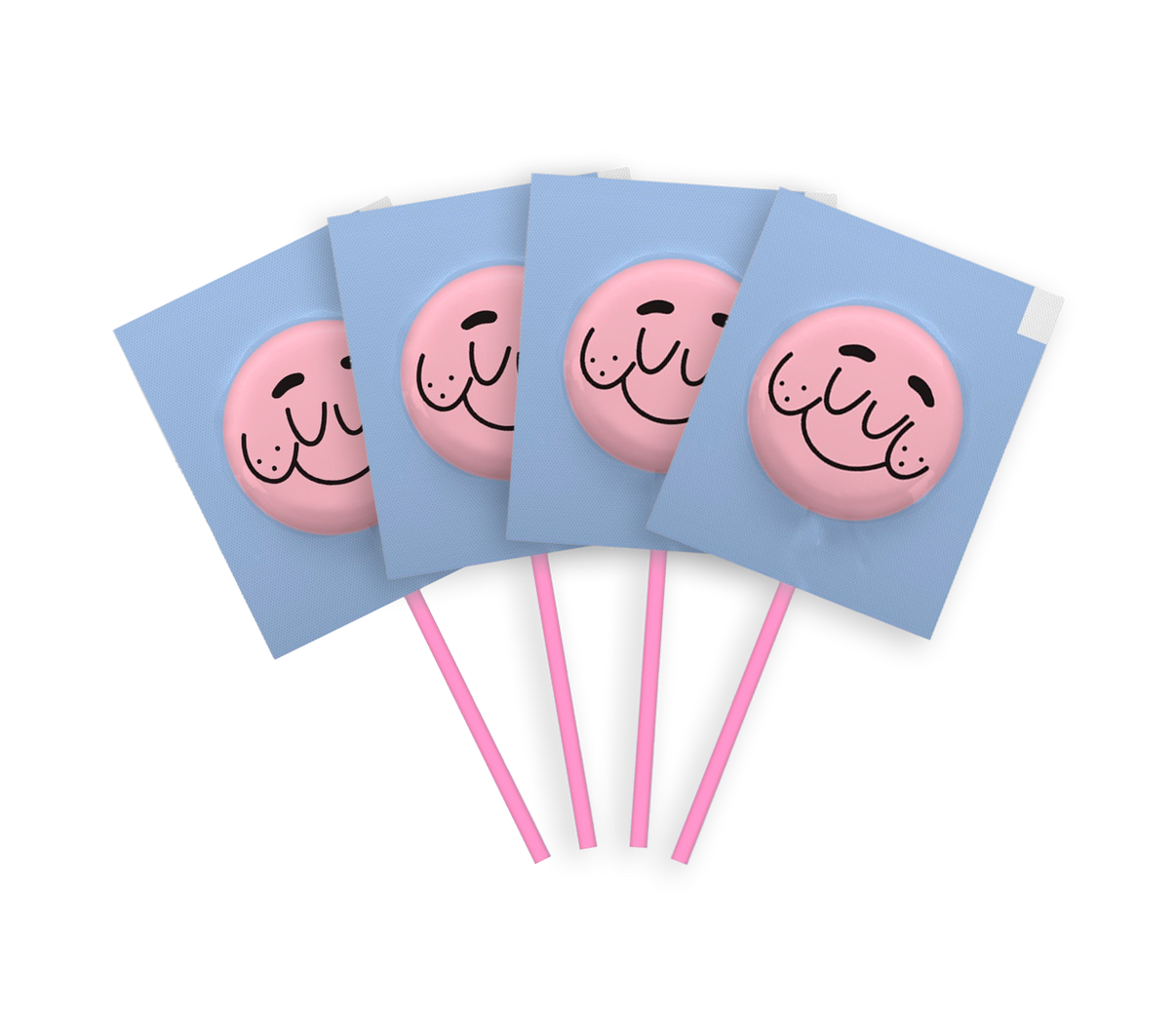 Pirulito Zero Açúcar - Sabor Algodão Doce - Pack 4 Pouches (16 Unidade ...